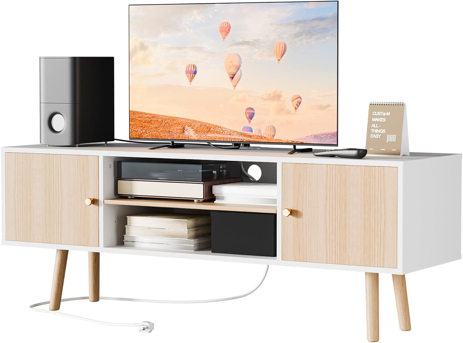 Cozy Castle Modern TV Stand for TV, TV Console for Bedroom Living Room ...