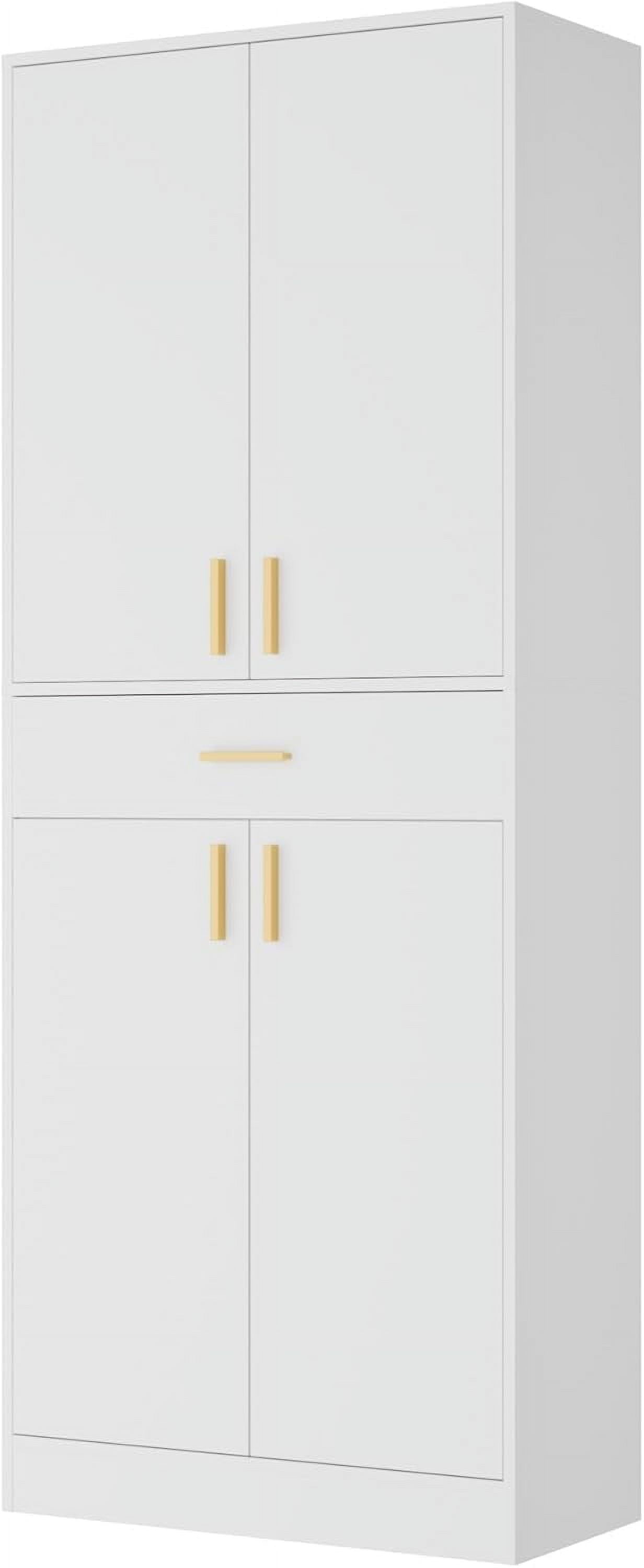 Cozy Castle Pantry Cabinet, 71" Tall Kitchen Storage Cabinet with Doors ...