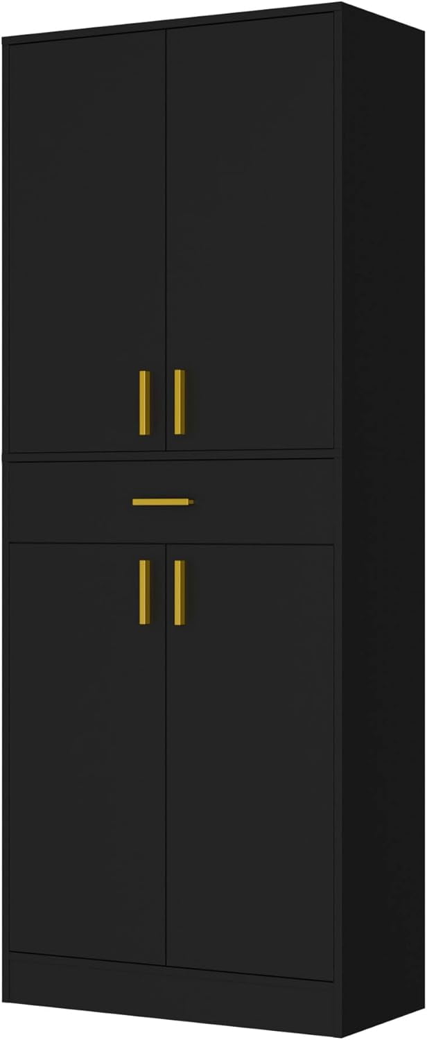 Cozy Castle Pantry Cabinet, 71" Tall Kitchen Storage Cabinet with Doors ...