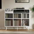 Cozy Castle Record Player Stand, Vinyl Storage for 500 Albums, Power ...