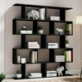 Cozy Castle Set of 2 Geometric Bookcase, S-Shaped Modern Bookshelf ...
