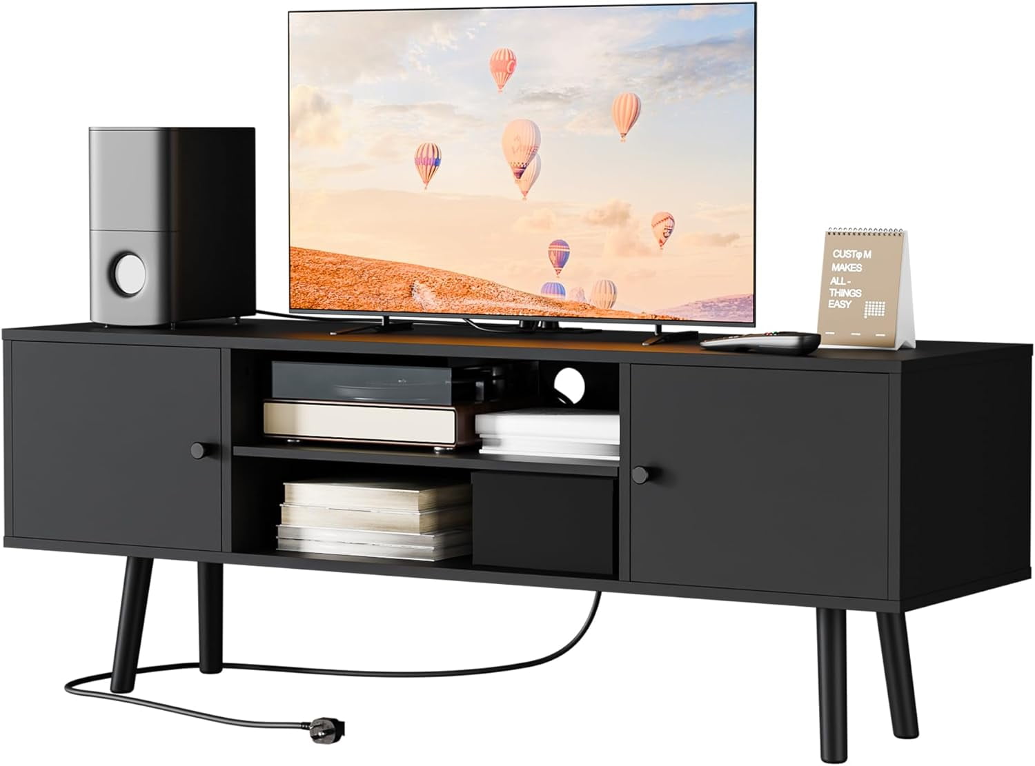 Cozy Castle TV Stand for 48''-55''TV, Mid Century Modern TV Console ...