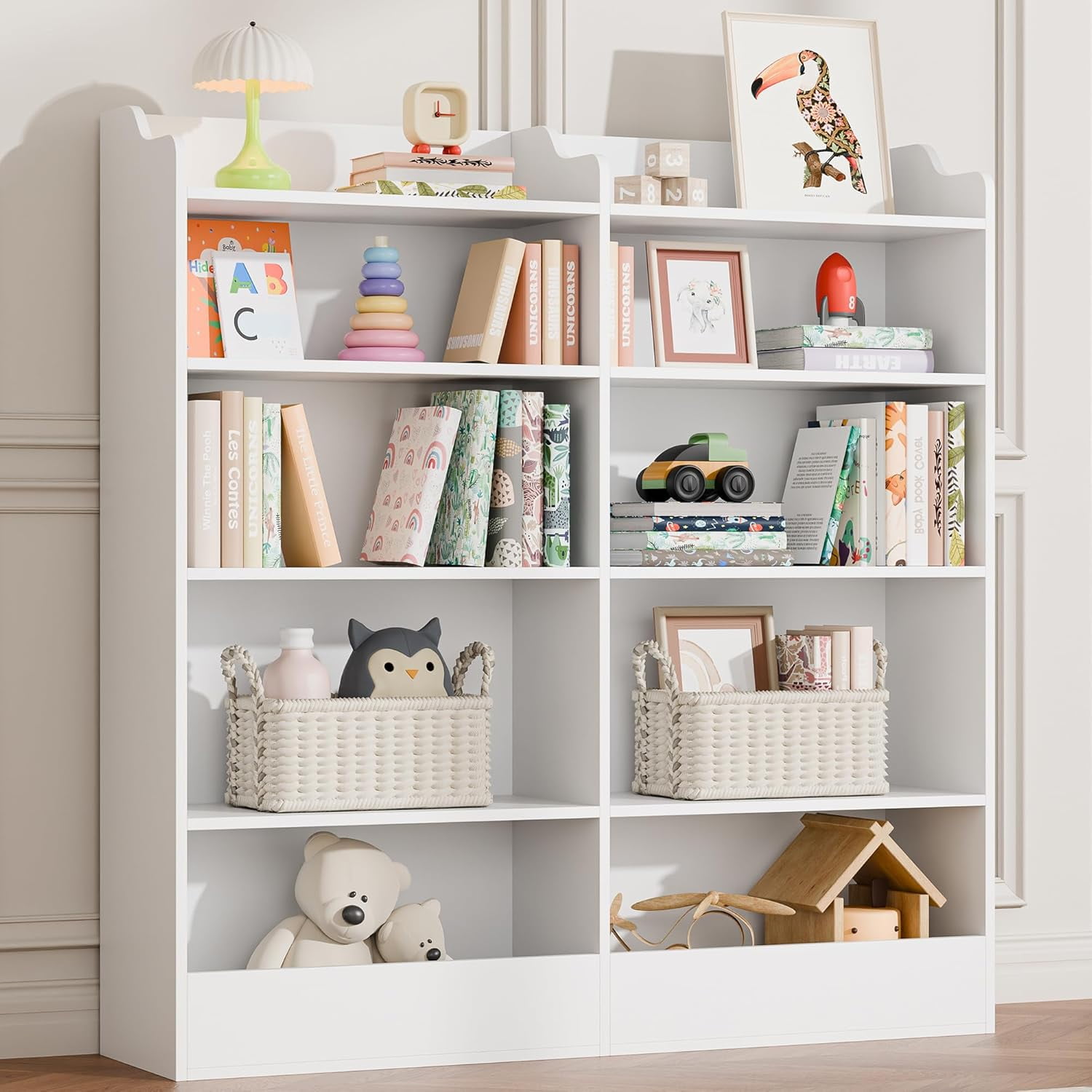 Cozy Castle Toy Storage Organizer, 5 Tier Kids Bookshelf, 10 Cube ...