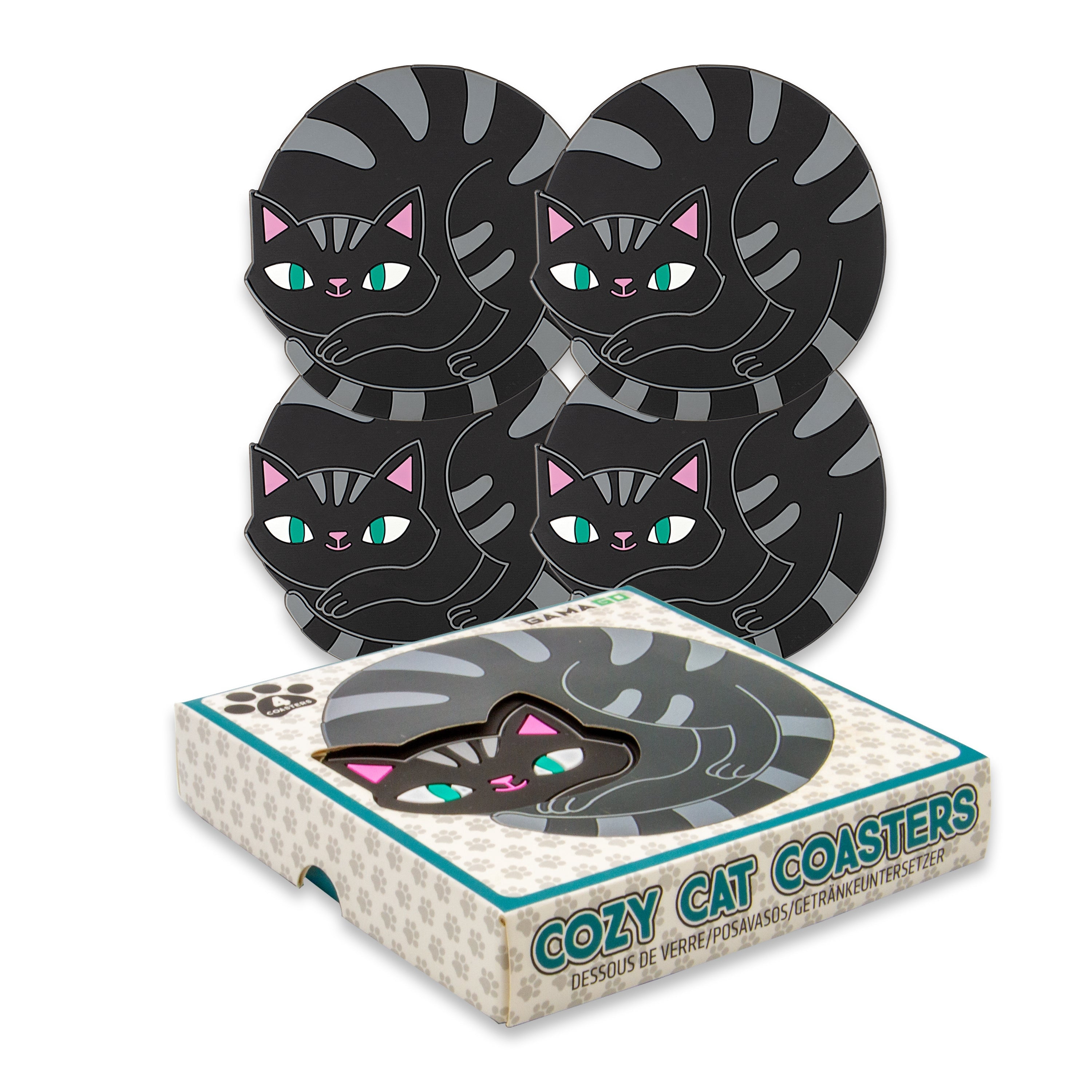 Cozy Cat Coasters - Set of 4 - Walmart.com