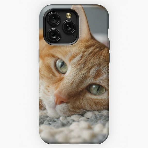 Cozy Cat Nap Sleeping Feline Art iPhone Case 17 16 15 14 13 12 11 Pro ...