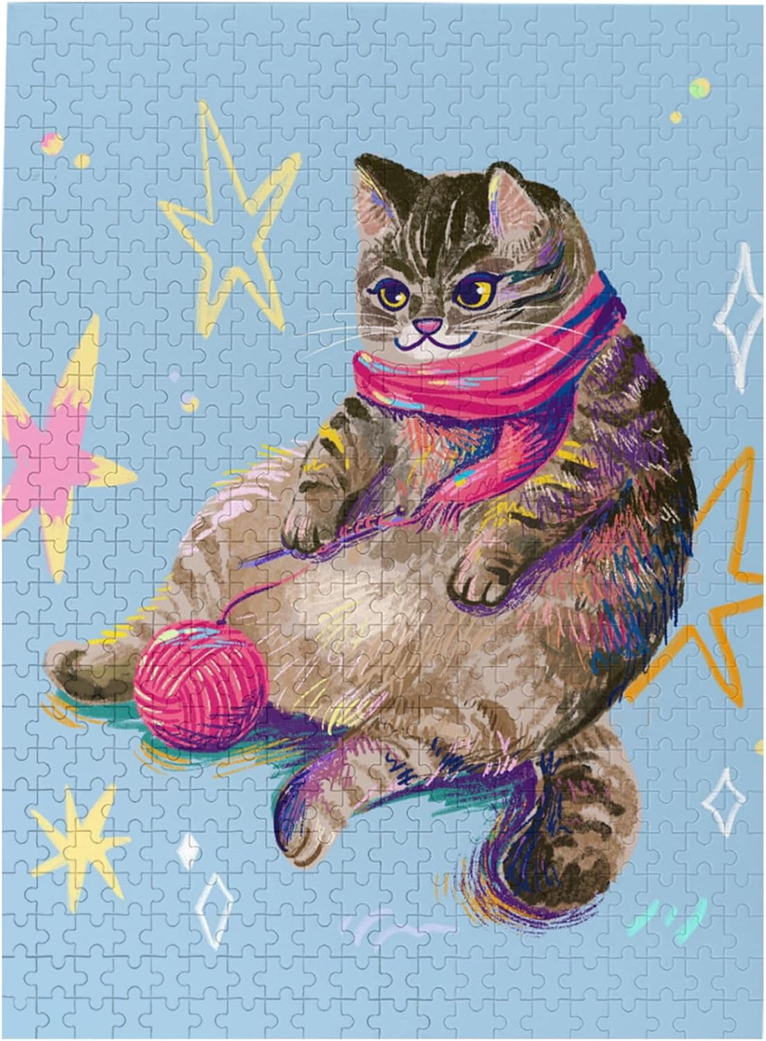 Cozy Cat Wooden Puzzle for Adults 500 Piece Jigsaw Puzzles Fun ...