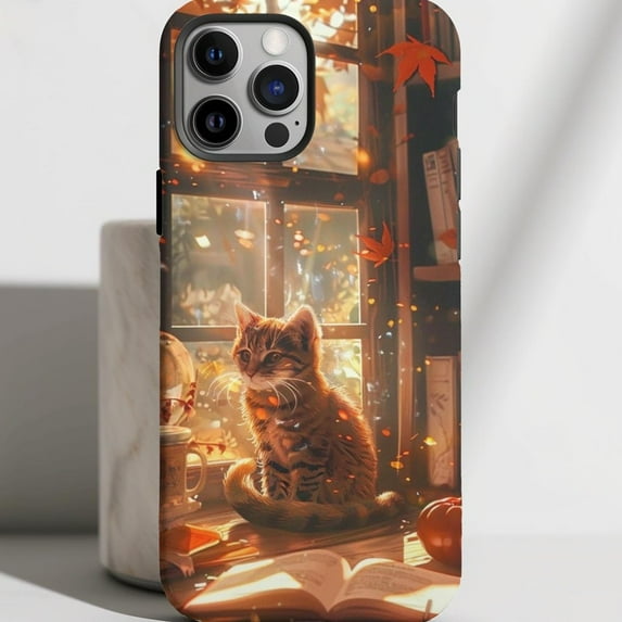Cozy Cat in Window Protective Case for iPhone 11 12 13 14 15 16 17 Pro ...