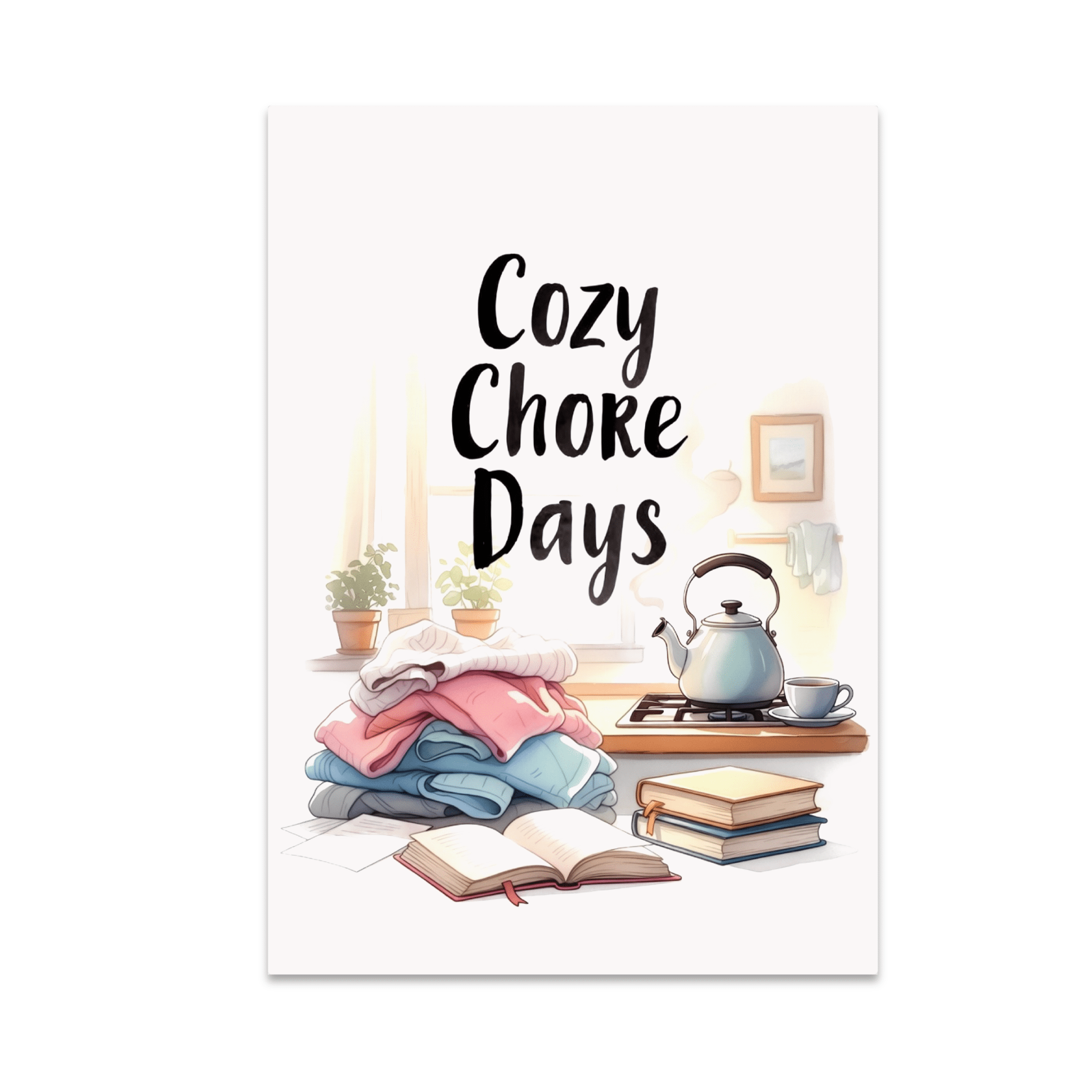 Cozy Chore Days Domestic Art - Home Decor Enthusiast - 13x19 Poster ...