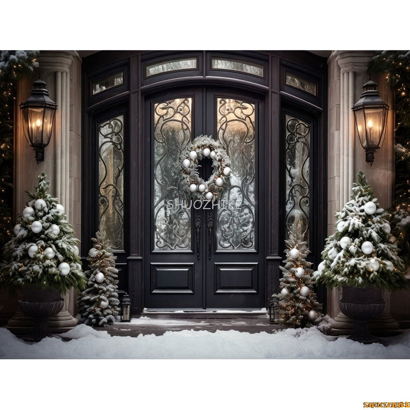 Cozy Christmas Day Sce Fireplace Photography Backdrop Props Winter ...