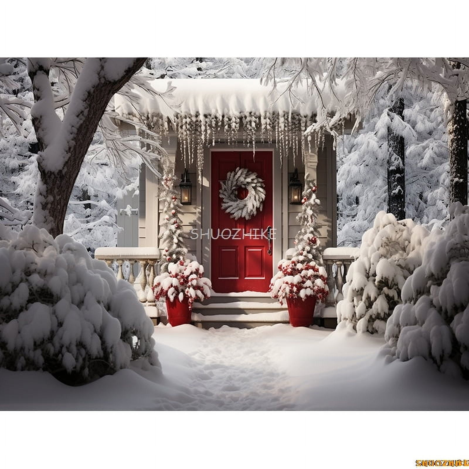 Cozy Christmas Day Sce Fireplace Photography Backdrop Props Winter ...