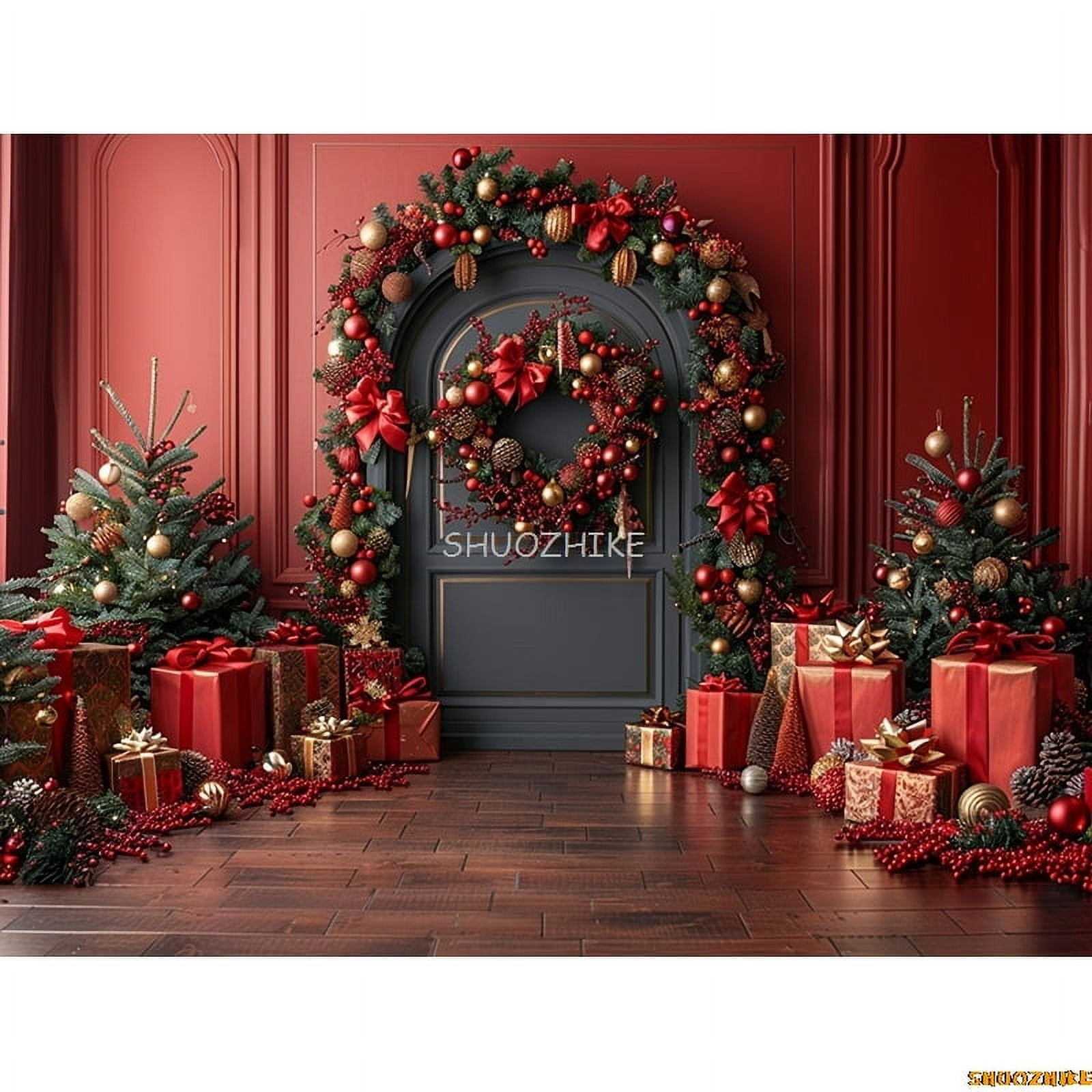 Cozy Christmas Day Sce Fireplace Photography Backdrop Props Winter ...