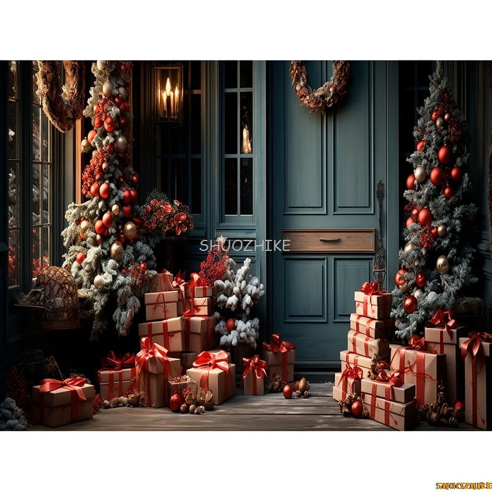 Cozy Christmas Day Sce Fireplace Photography Backdrop Props Winter ...