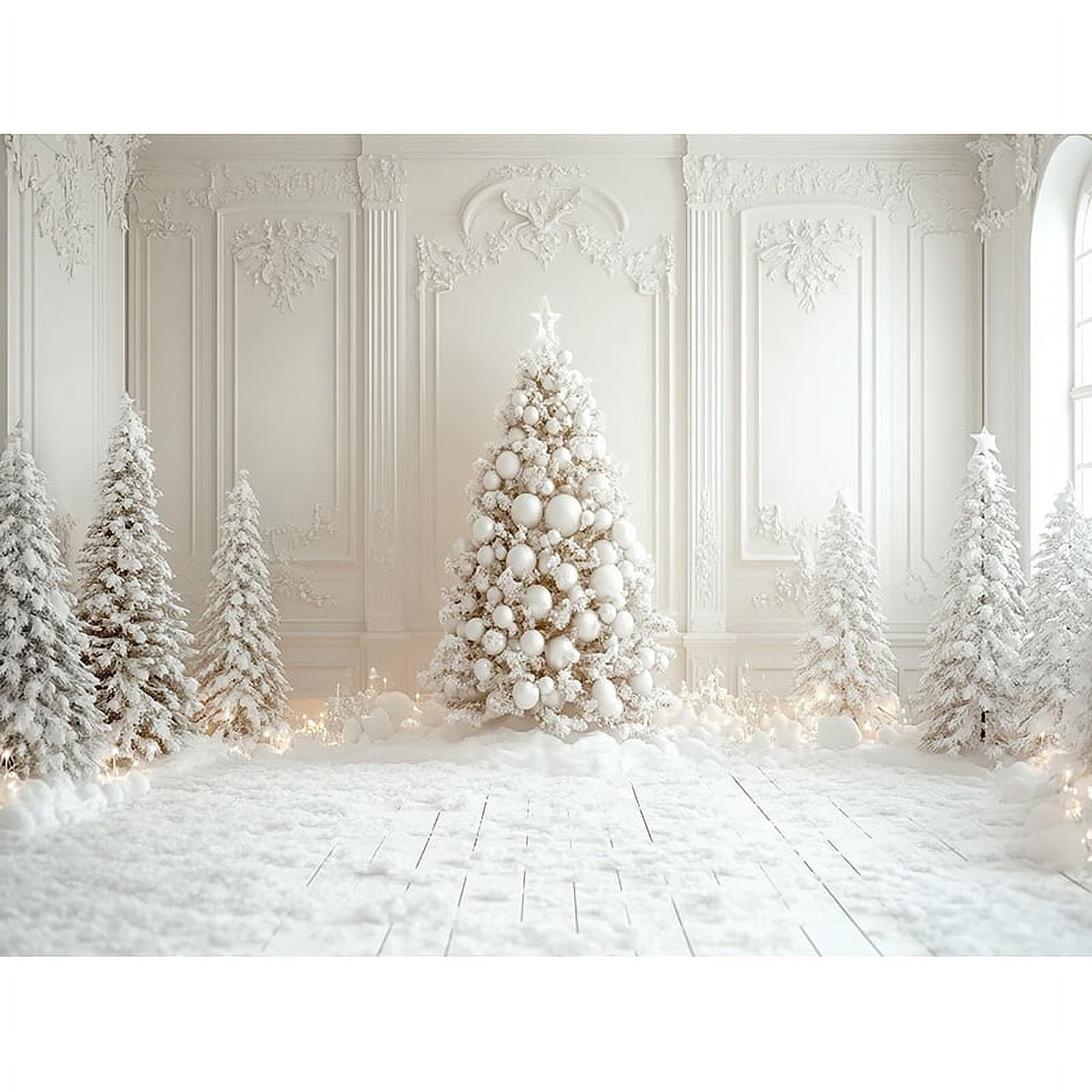 Cozy Christmas Day Scene Fireplace Photography Backdrop Props Winter ...