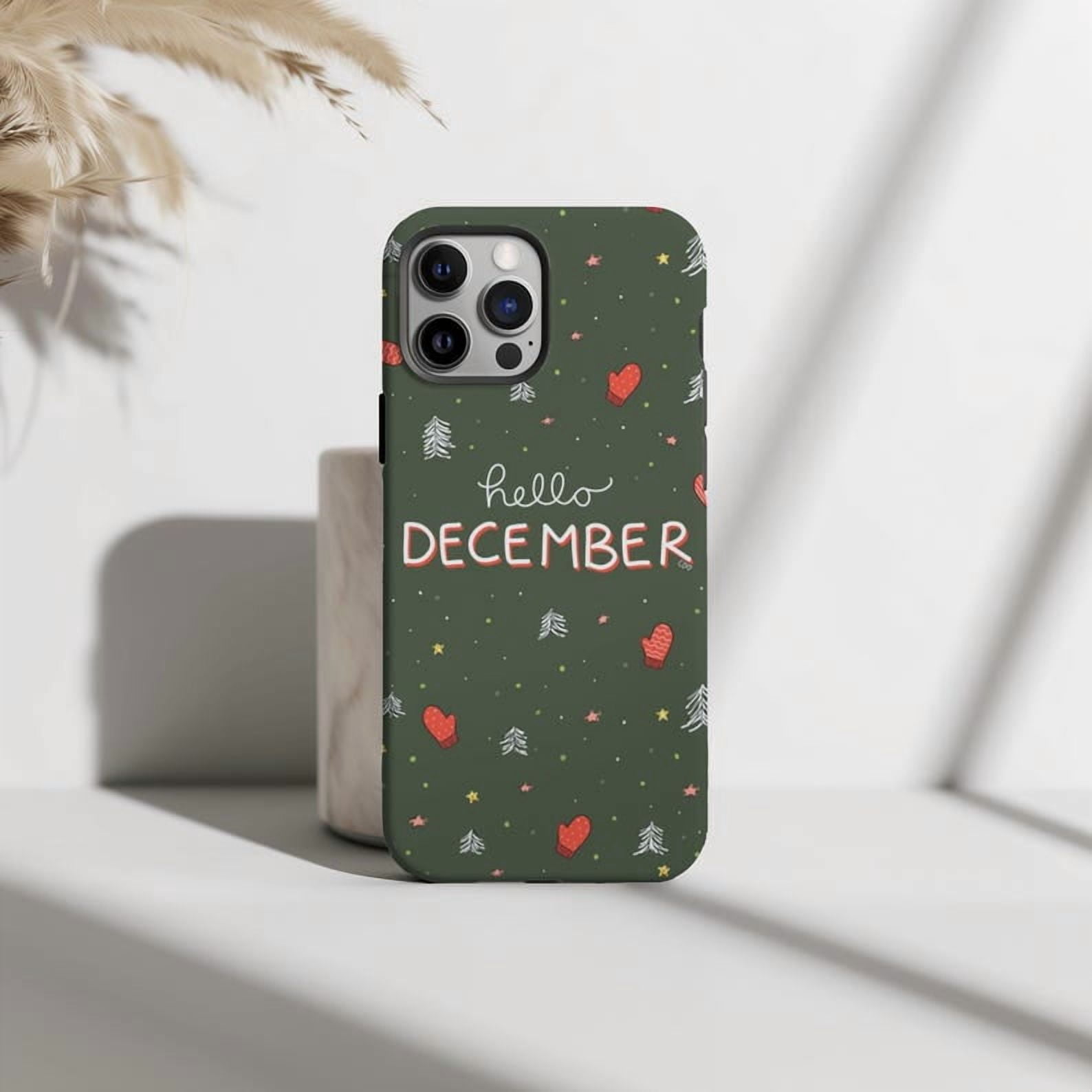 Cozy Christmas Hello December Winter Phone Case for iPhone 11 12 13 14 ...