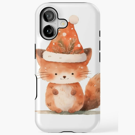 Cozy Christmas Holiday Fox Design Phone Case 17 16 15 14 13 12 11 Pro ...