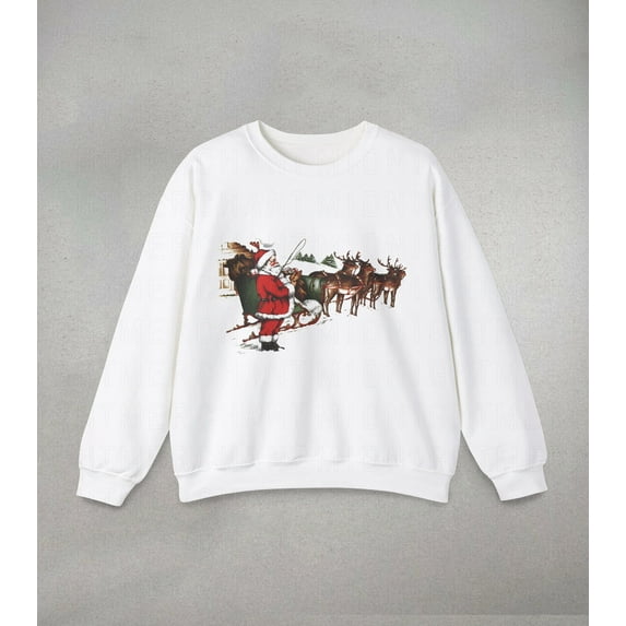 Cozy Christmas T-Shirts, Unisex T-Shirts, Santa and reindeer T-Shirt ...
