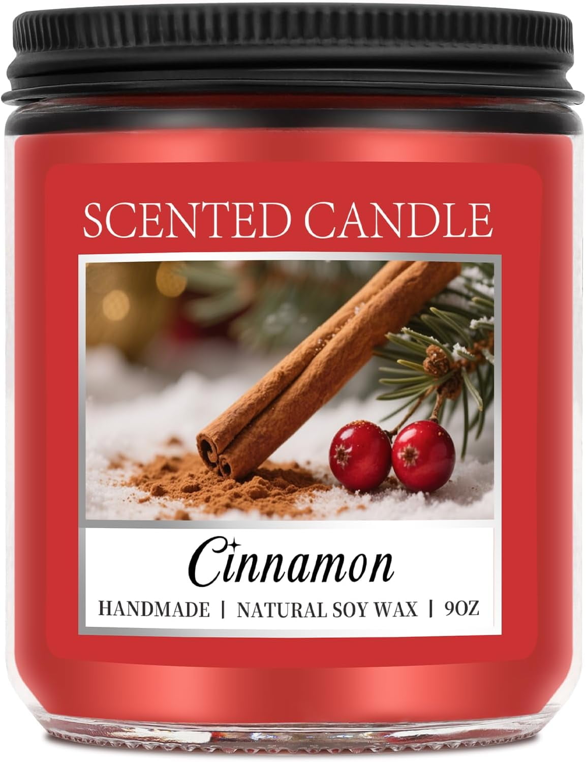 Cozy Cinnamon Candle Scented Strong, Christmas Candles Cinnamon Stick ...