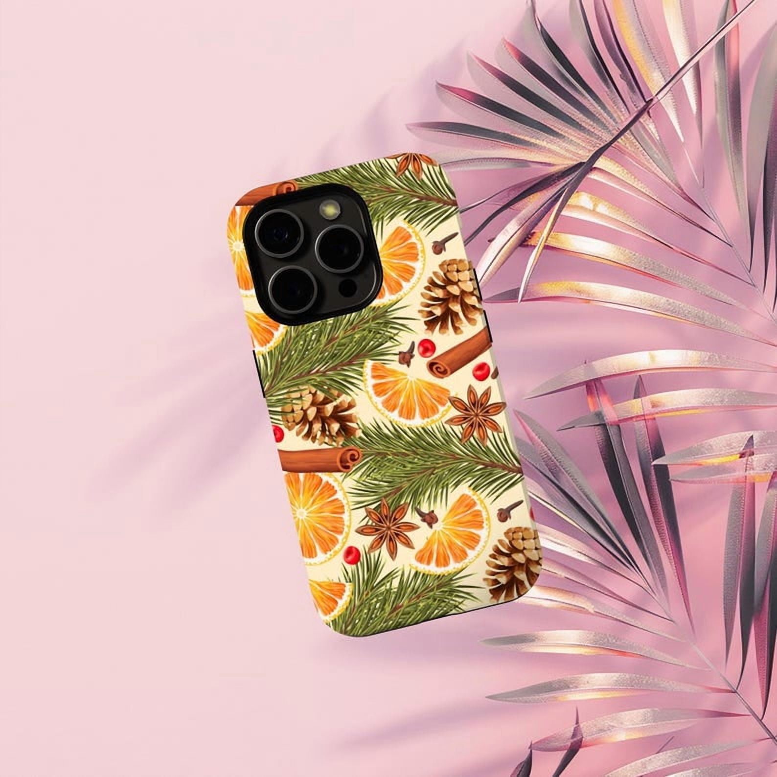 Cozy Citrus Pine Winter Phone Case for iPhone 11 12 13 14 15 16 Pro Max ...