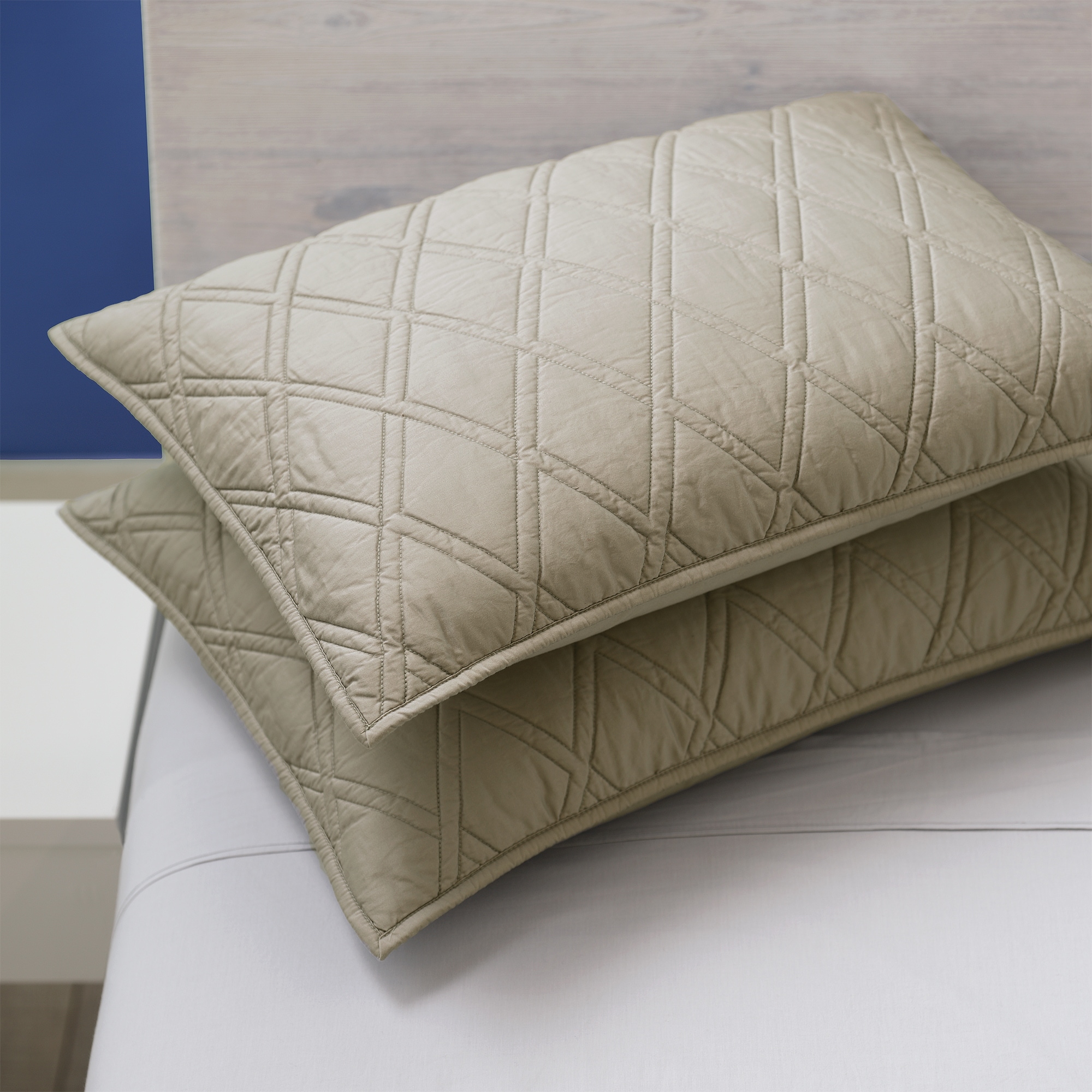 Cozy Classics Sateen Cotton Coverlet Three-Piece Set by Khaki Full ...