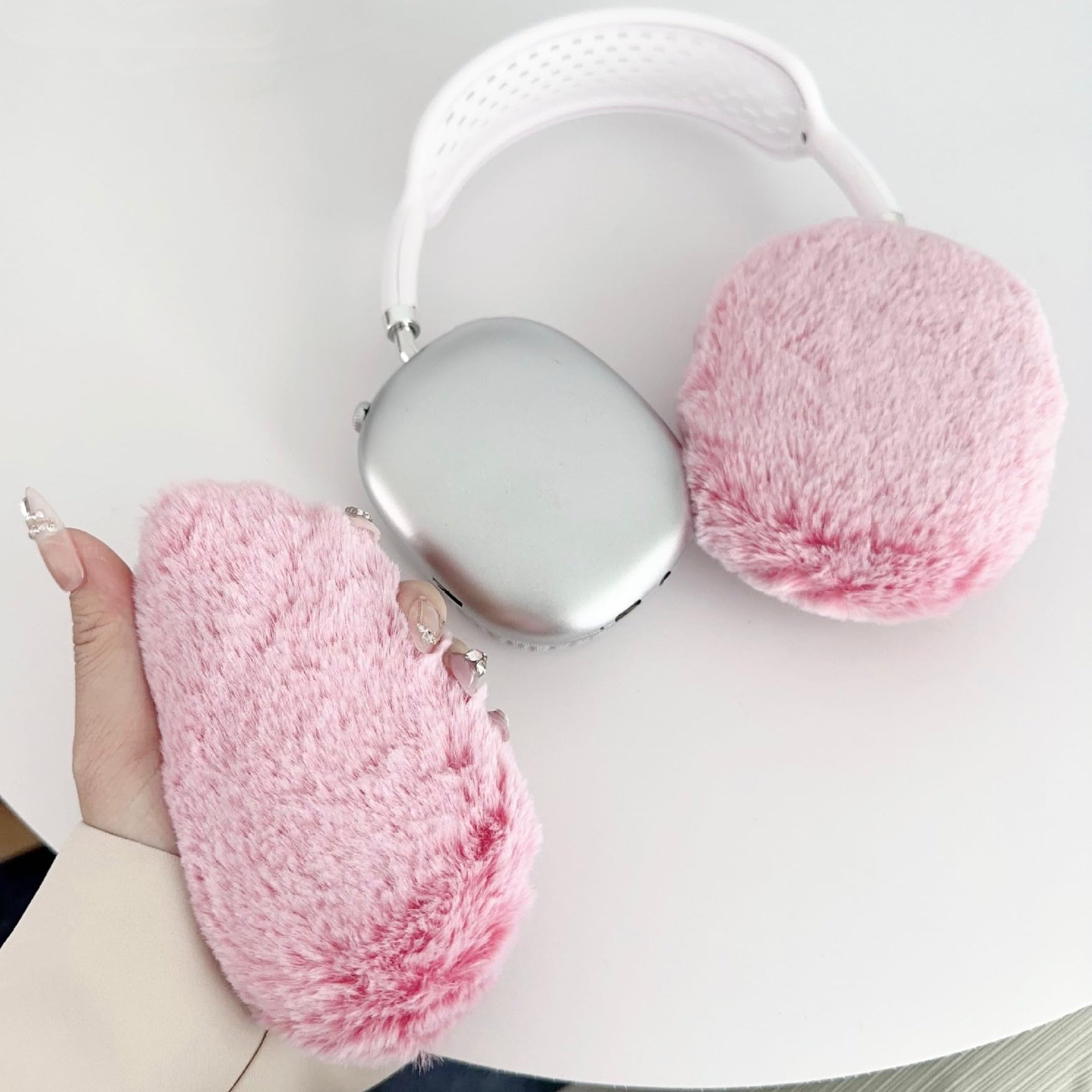 Cozy Cloud Soft Silicone Case for AirPods Max with Cute Ear Cup Covers ...