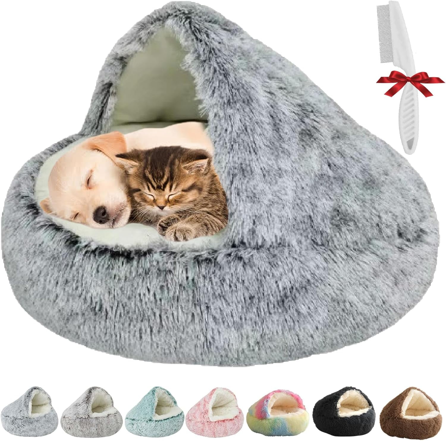 Cozy Cocoon Dog Bed, Comfy Cocoon Pet Bed for Dogs & Cats, Washable ...