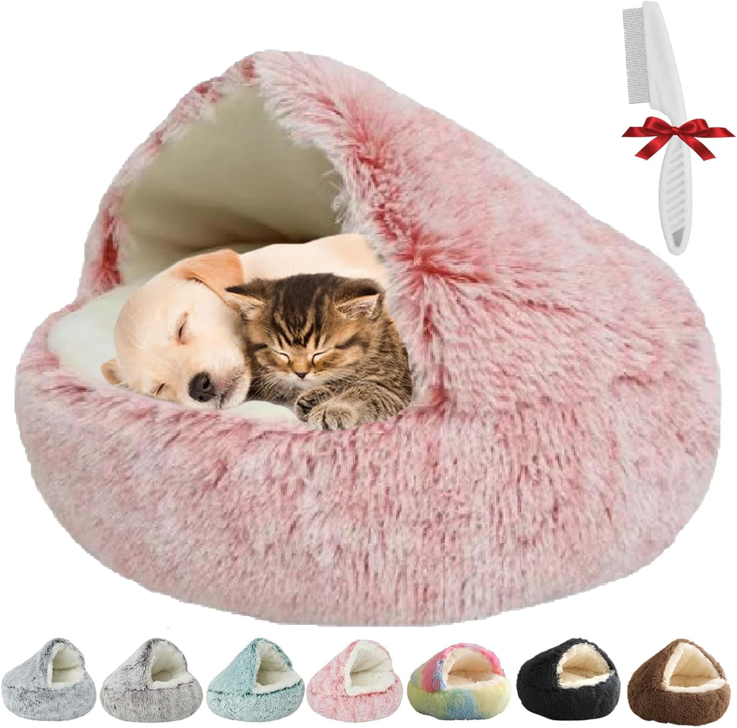Cozy Cocoon Dog Bed, Comfy Cocoon Pet Bed for Dogs & Cats, Washable ...