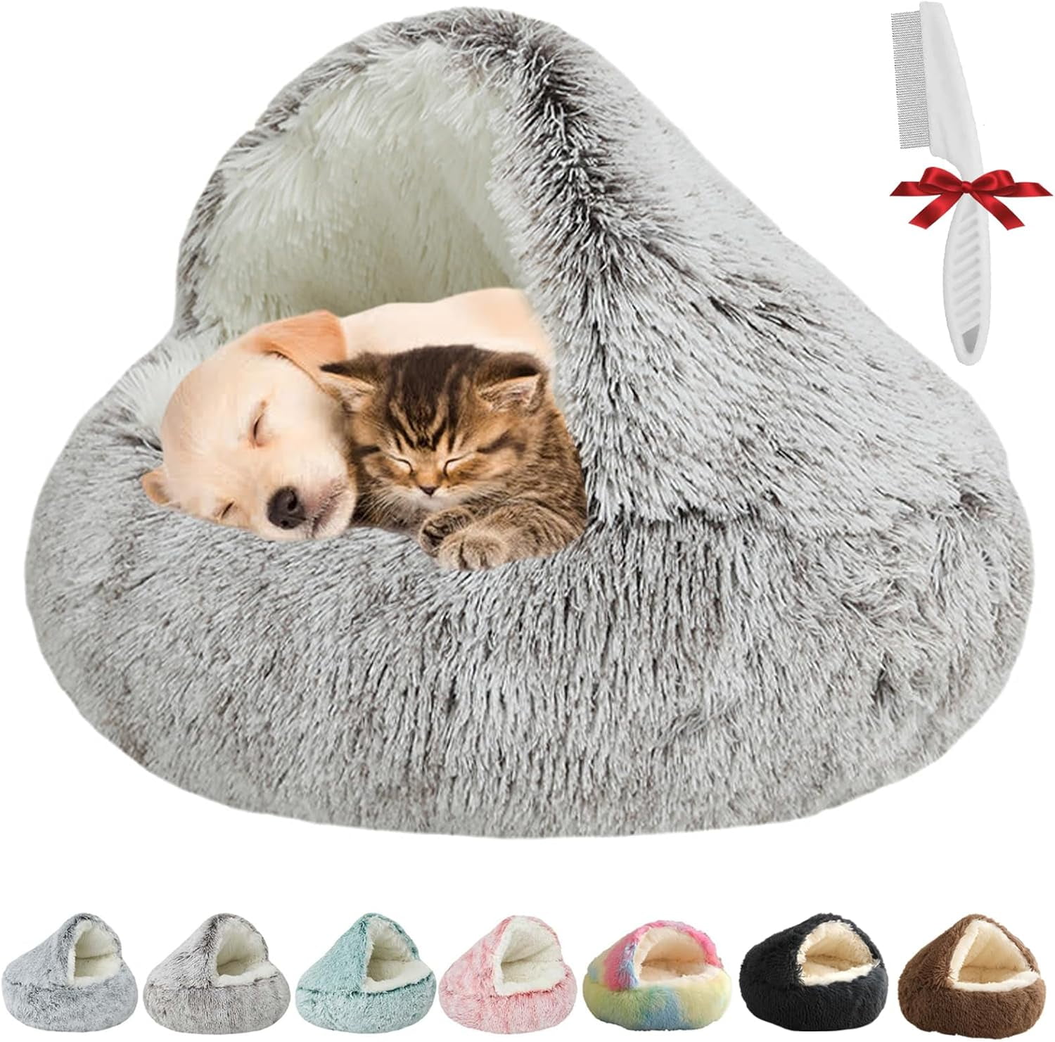 Cozy Cocoon Dog Bed, Comfy Cocoon Pet Bed for Dogs & Cats, Washable ...