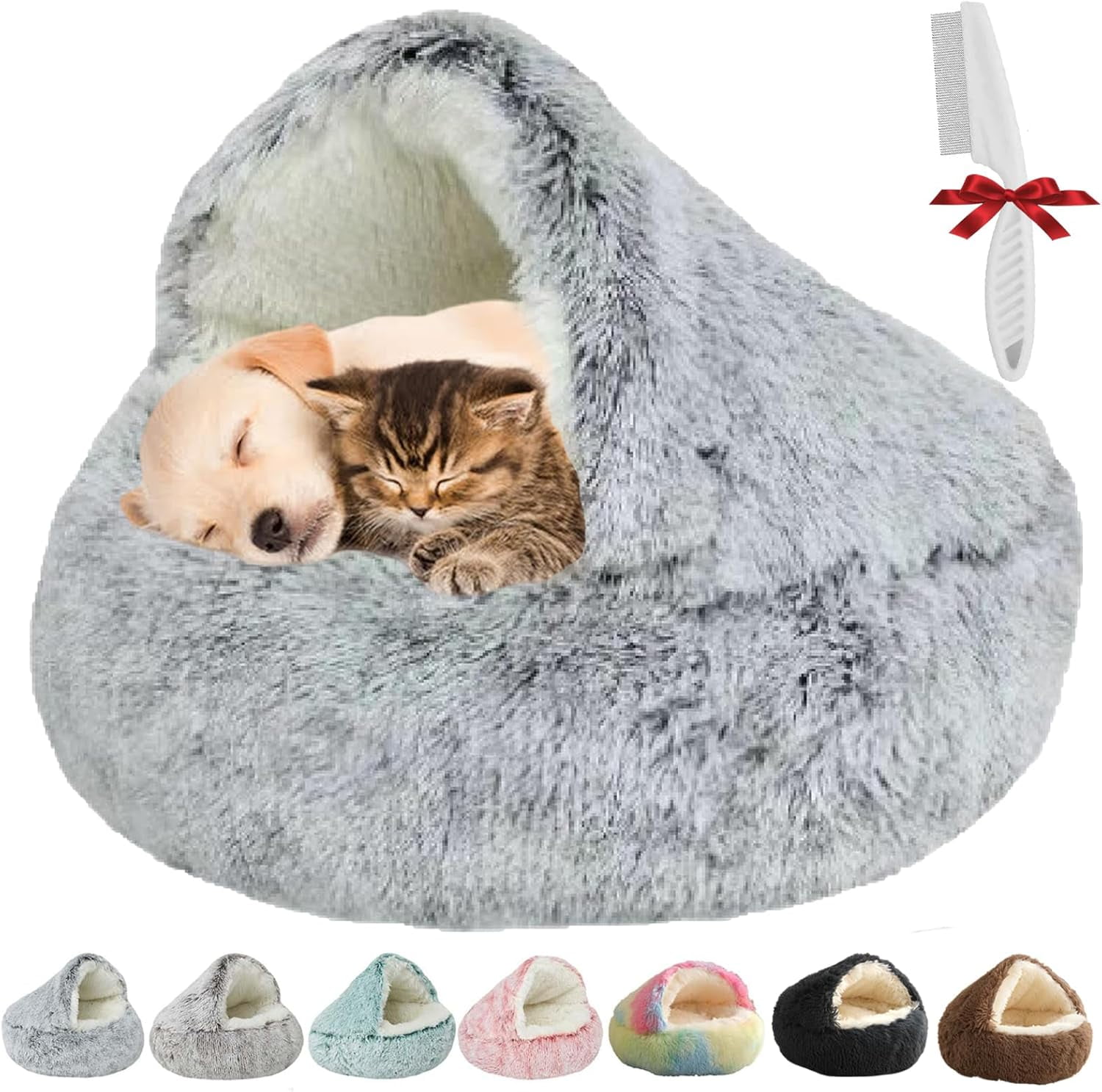 Cozy Cocoon Dog Bed, Comfy Cocoon Pet Bed for Dogs & Cats, Washable ...