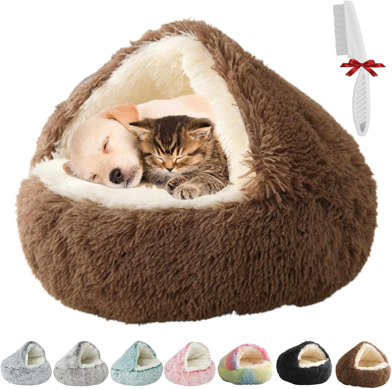 Cozy Cocoon Dog Bed, Comfy Cocoon Pet Bed for Dogs & Cats, Washable ...