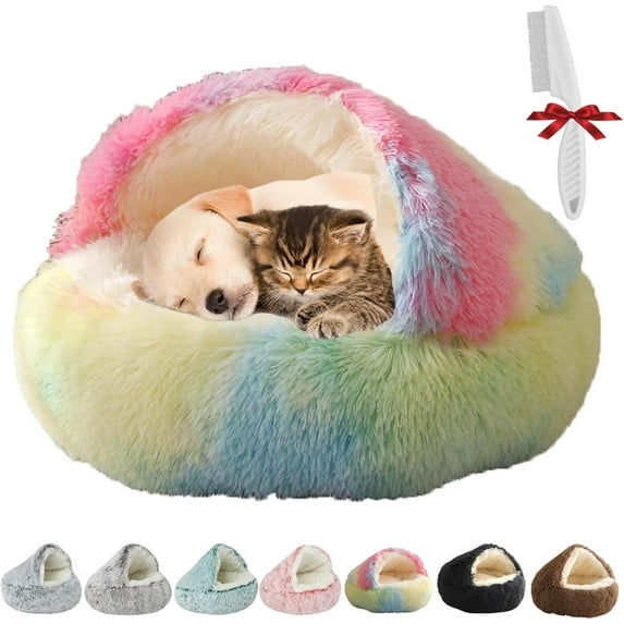 Cozy Cocoon Dog Bed, Comfy Cocoon Pet Bed for Dogs & Cats, Washable ...