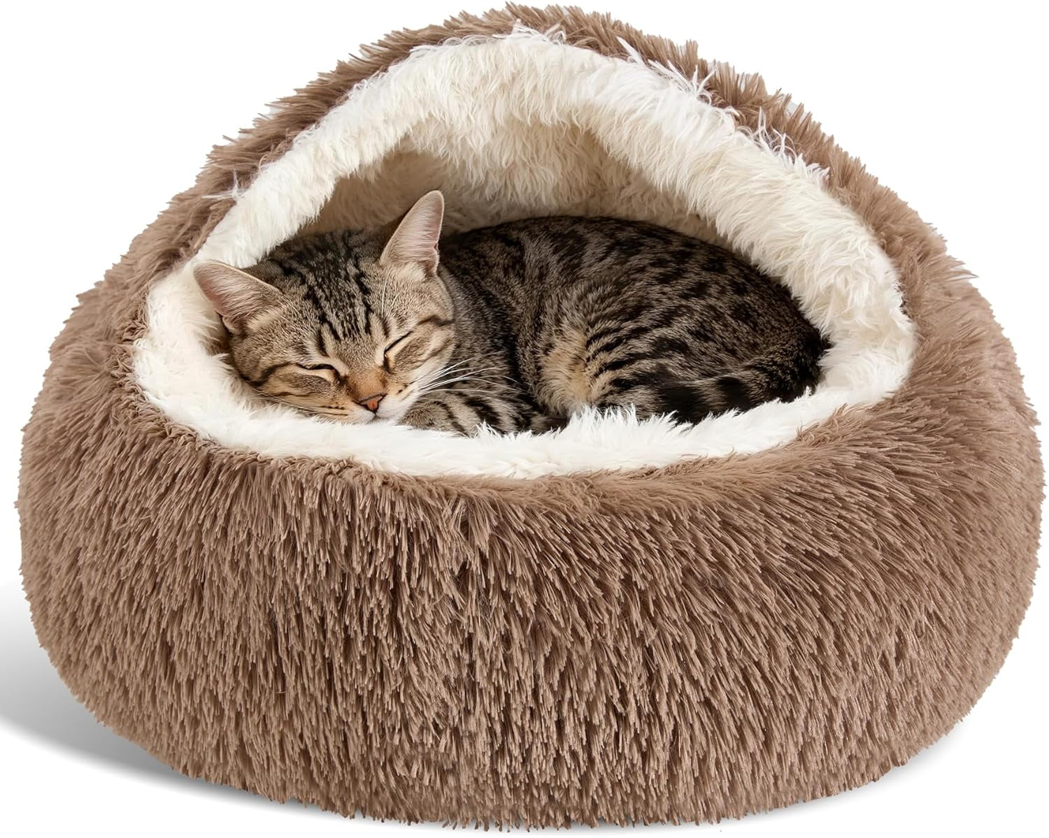 Cozy Cocoon Dog Bed with Removable Hooded Cave Cover, Washable Anti ...