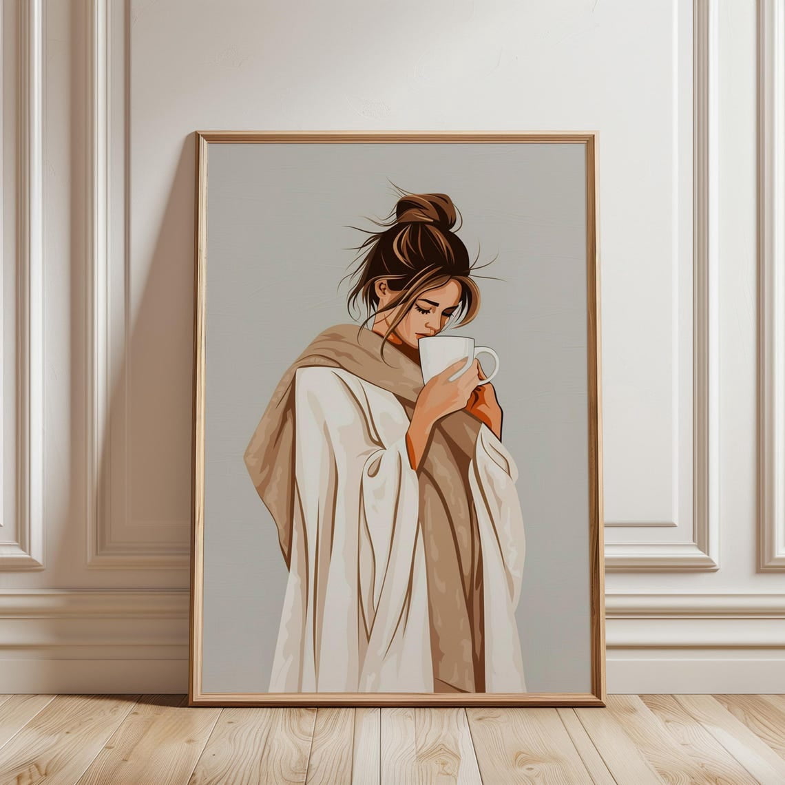 Cozy Coffee Girl Minimal Fashion Neutral Aesthetic Lifestyle Modern ...