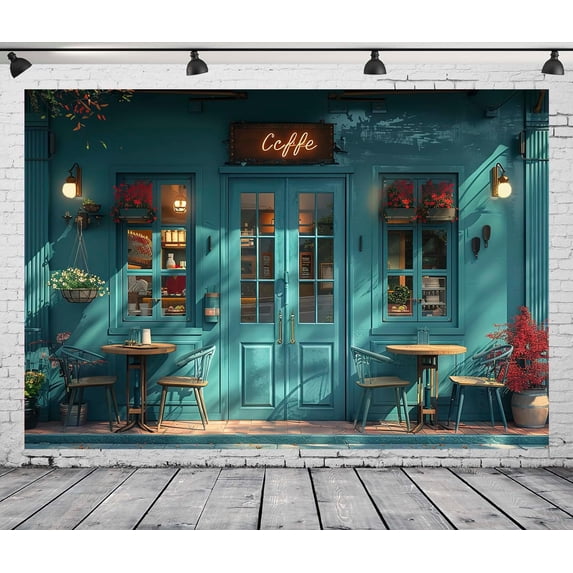 Cozy Coffee Restaurant Backdrop Cafe Ice Cream Cake Photography ...