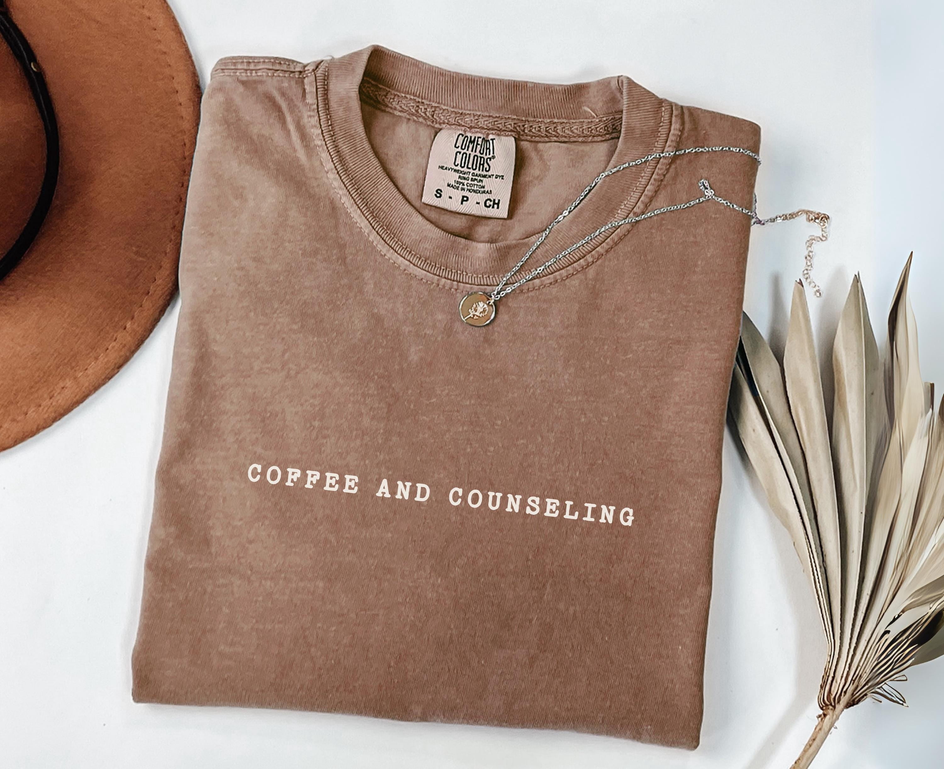 Cozy Coffee and Counseling Comfort Colors Shirt for School Counselor ...