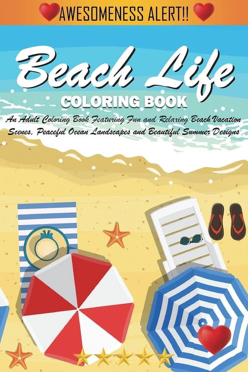 Cozy Coloring Books Beach Life Coloring Book (Cozy Coloring Books): An ...