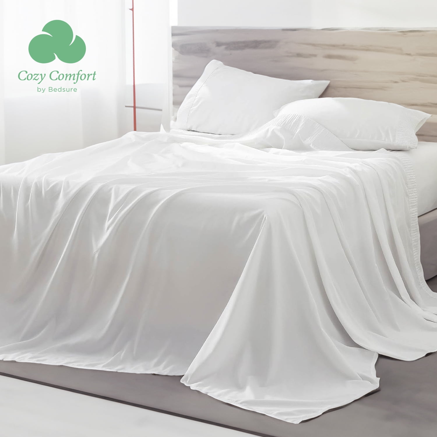 Bedsure Luxury California King Sheets, 4-Piece Hotel Quality Set, Pure ...