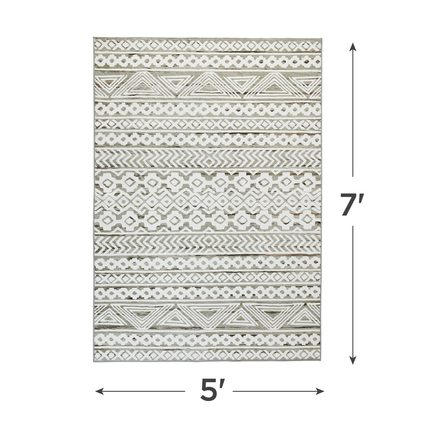 Cozy Comfort 5x7 Area Rugs for Living Room, Machine Washable Modern ...