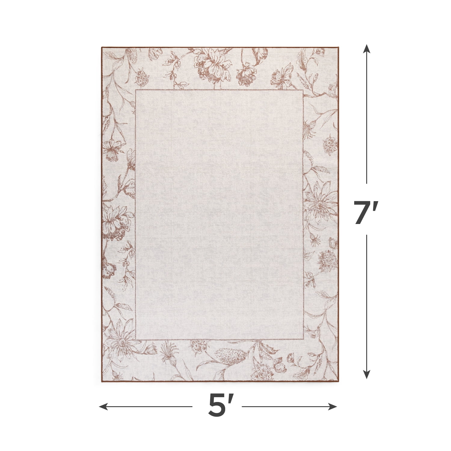 Cozy Comfort 5x7 Area Rugs for Living Room, Machine Washable Modern ...