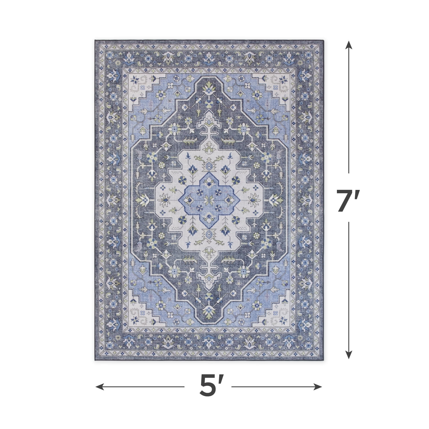 Cozy Comfort 5x7 Area Rugs for Living Room, Machine Washable Rugs ...