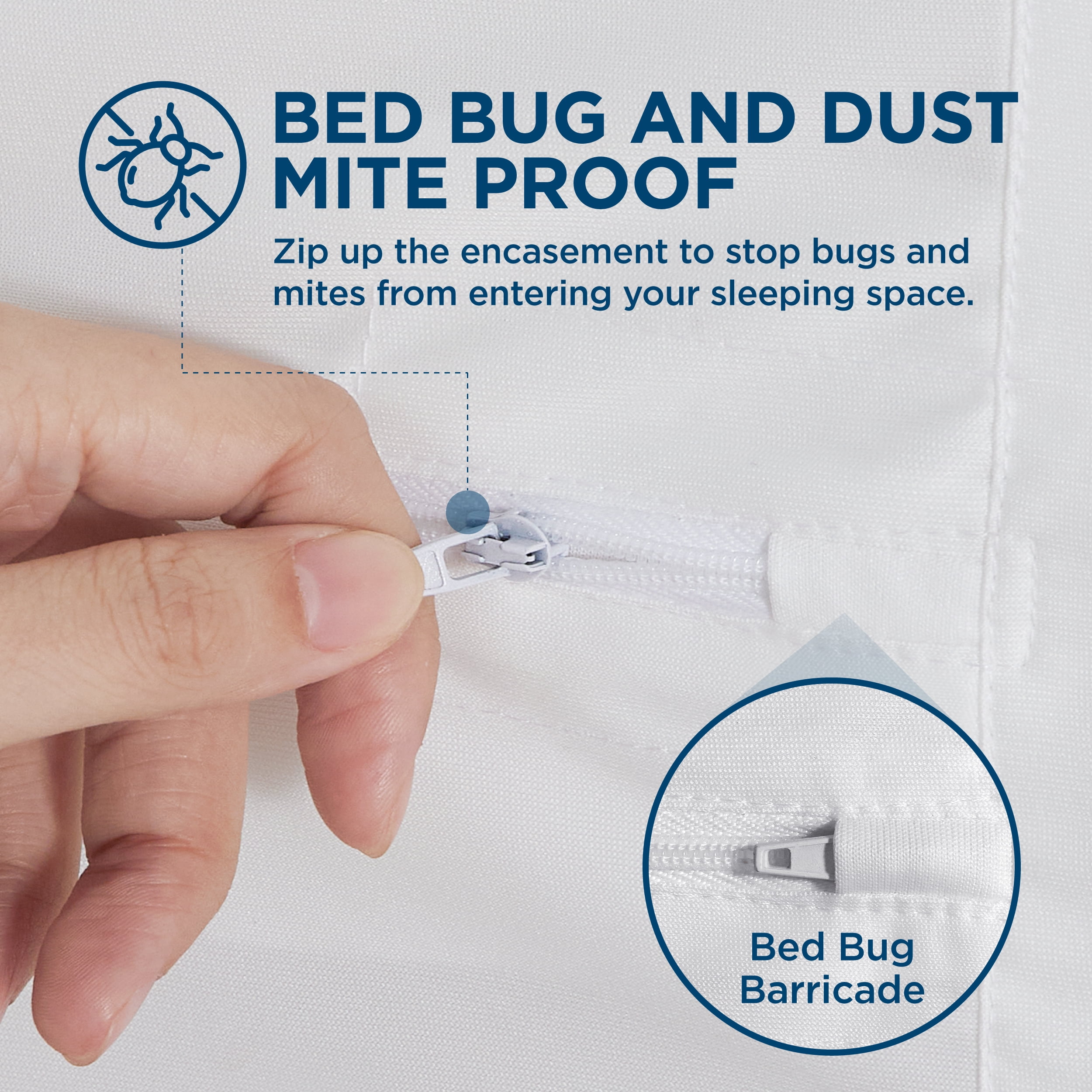 Bedsure Twin-XL Size Mattress Protector, 100% Waterproof, Bed Bug Proof ...