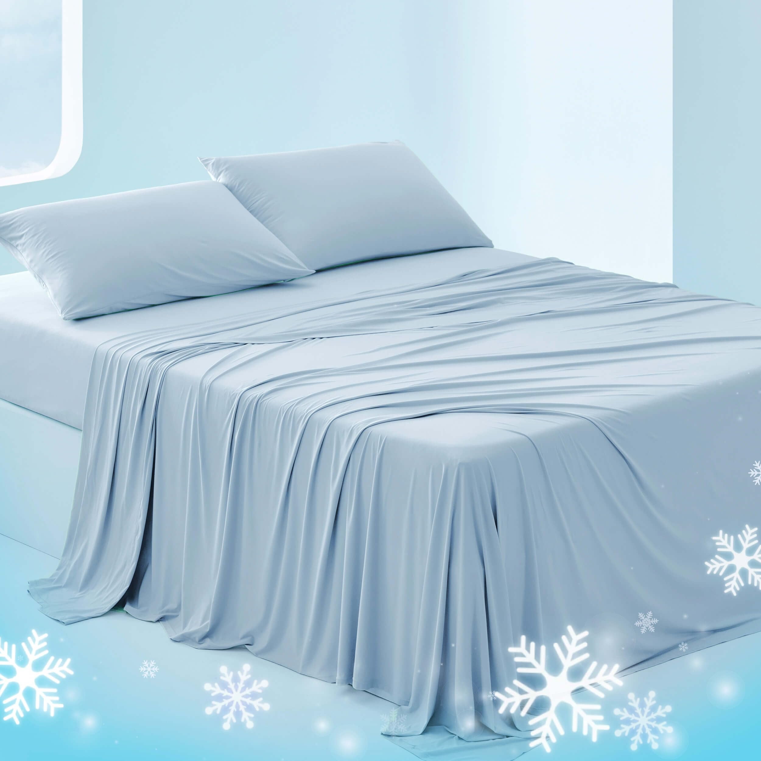 Cozy Comfort Cooling Sheets , Cooling Sheets for Hot Sleeper, Deep ...