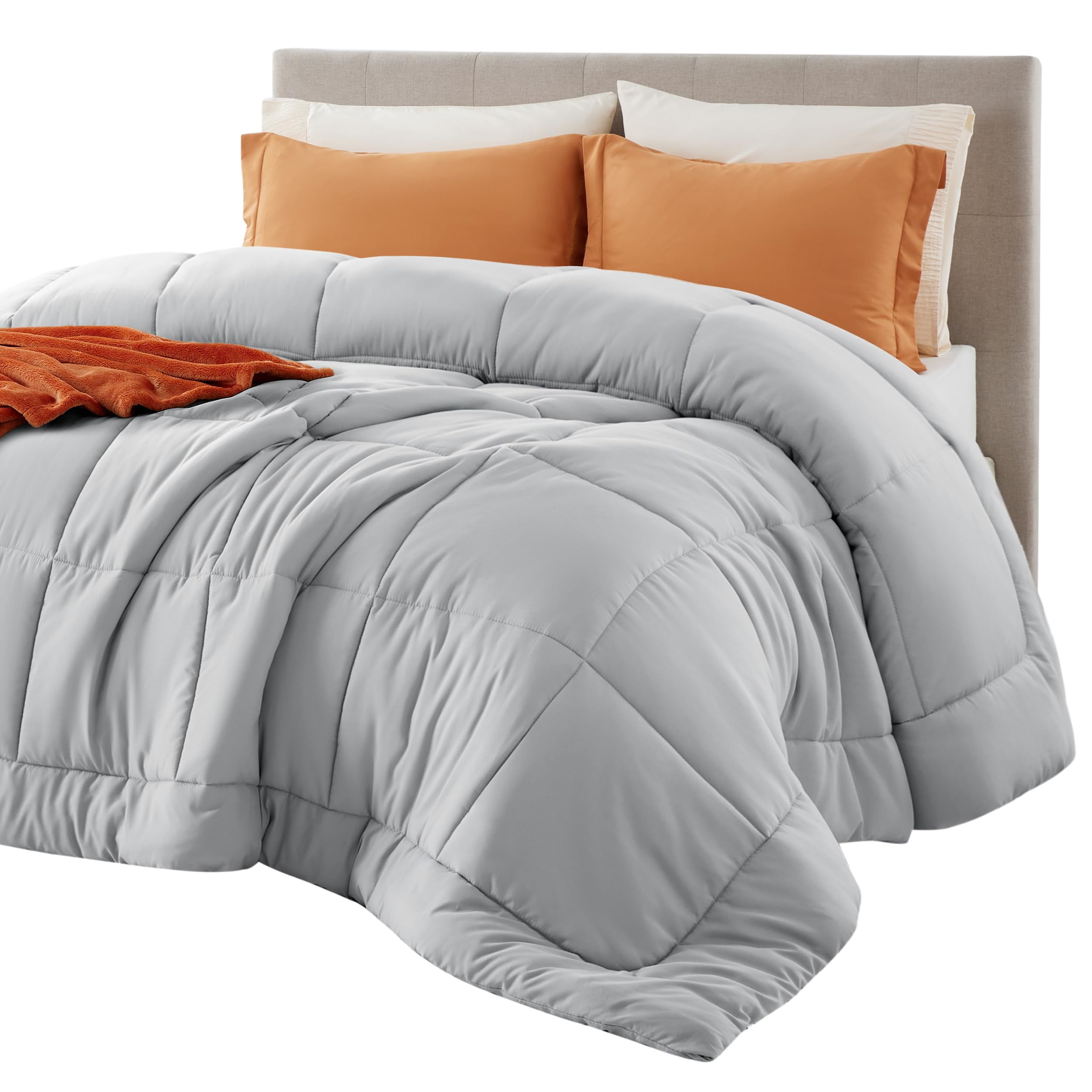 Cozy Comfort Comforter Duvet Insert - Quilted Comforters Oversize Queen ...