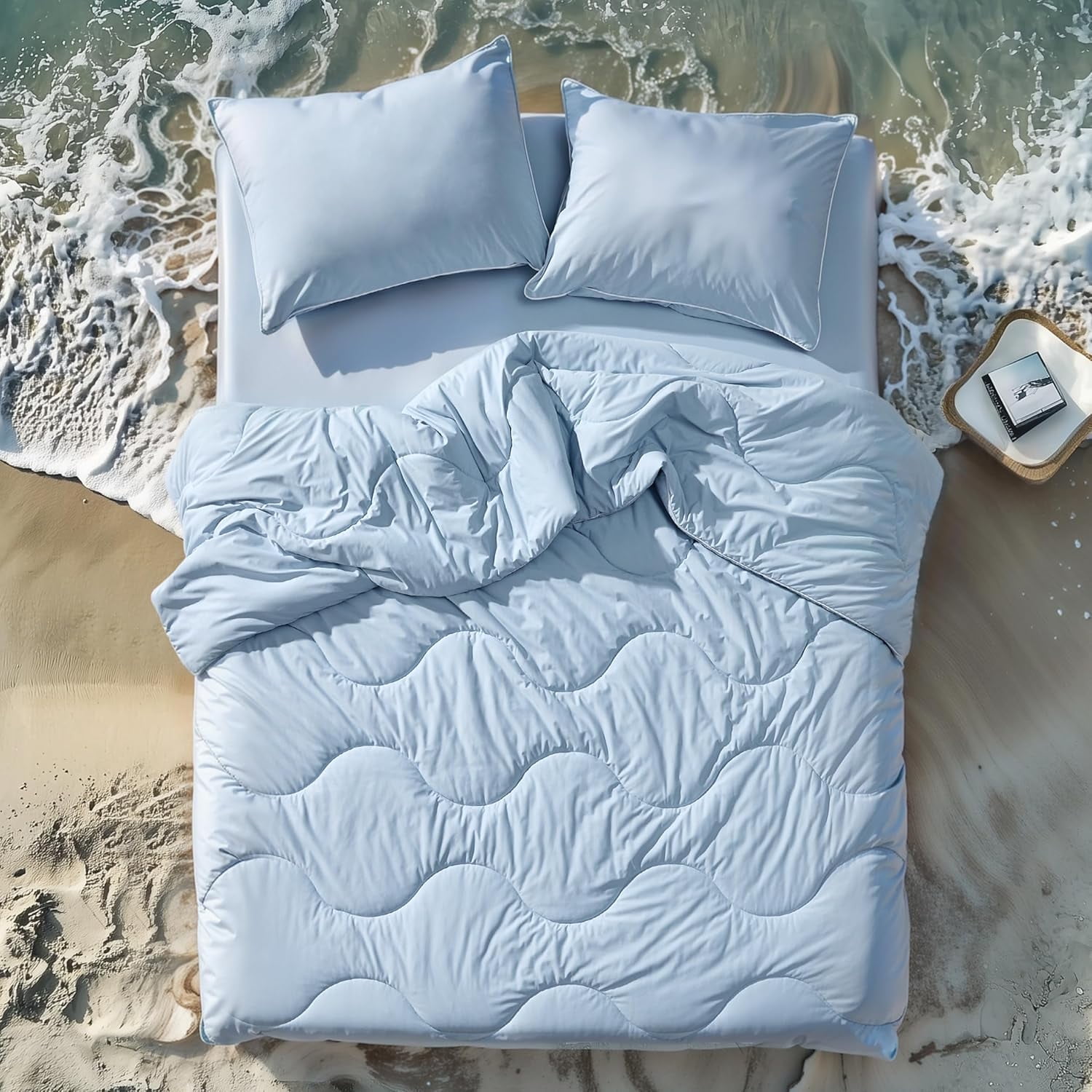 Cozy Comfort Cooling Comforter Set, Summer Bed Set Queen, Cooling ...