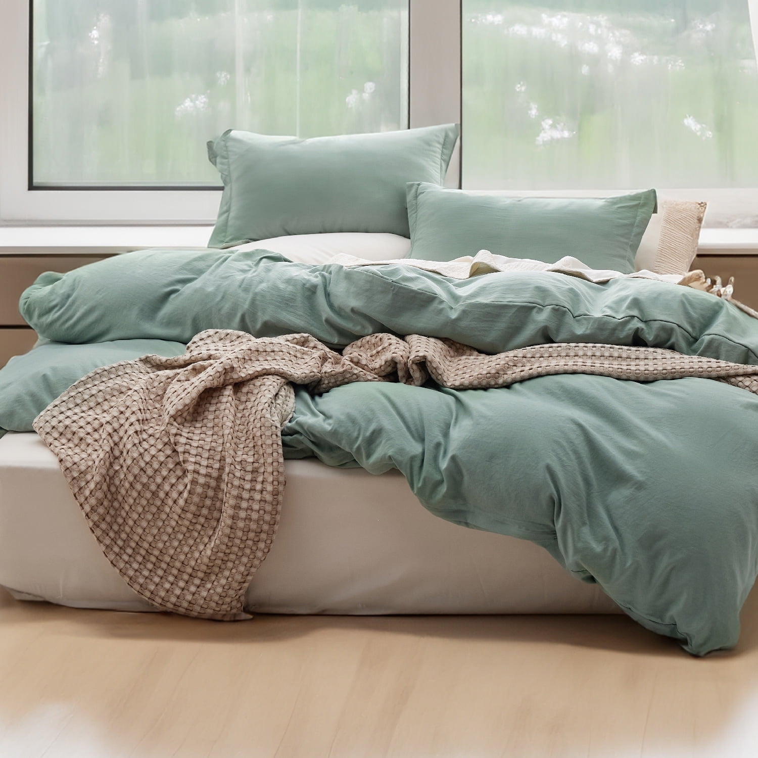 Bedsure Comfort Bedroom Set: Soft Queen Size Duvet Cover 90x90 inches ...