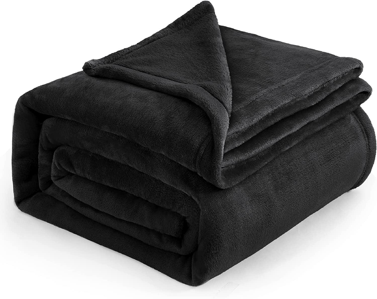 Cozy Comfort Fleece Blankets King Size Black - Soft Lightweight Plush ...
