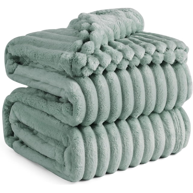 Cozy Comfort Green Fleece King Blanket for Couch - Super Soft Cozy ...