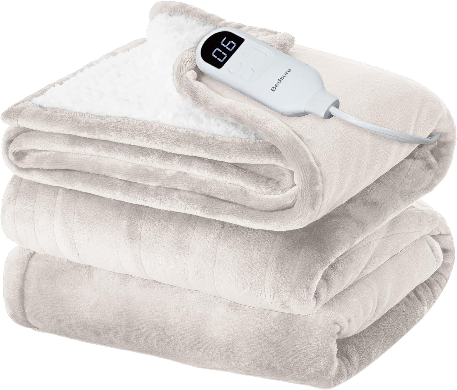 Cozy Comfort Heated Blanket Electric Twin, Flannel Electric Blanket ...