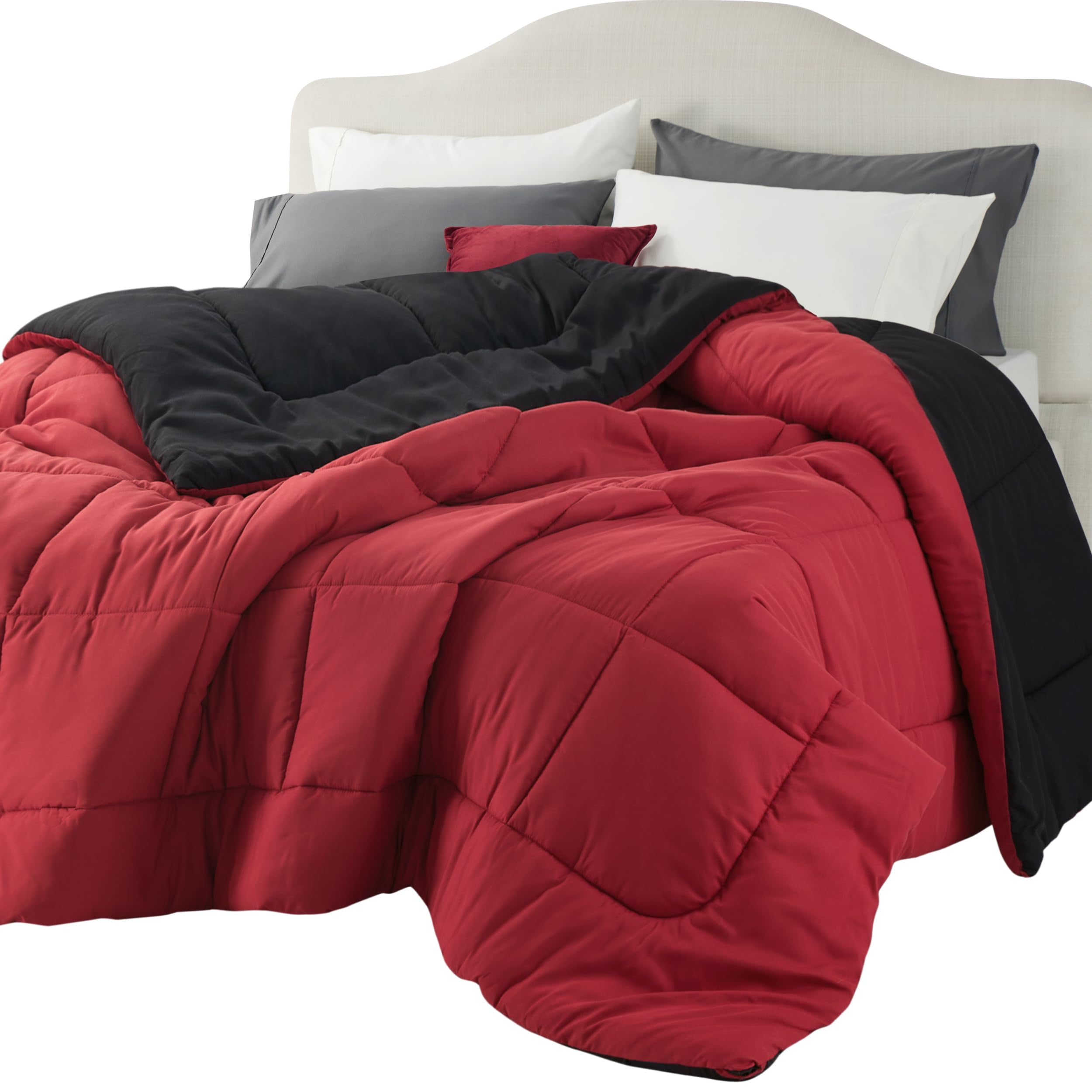 Cozy Comfort King Reversible Comforter Duvet Insert - All Season ...