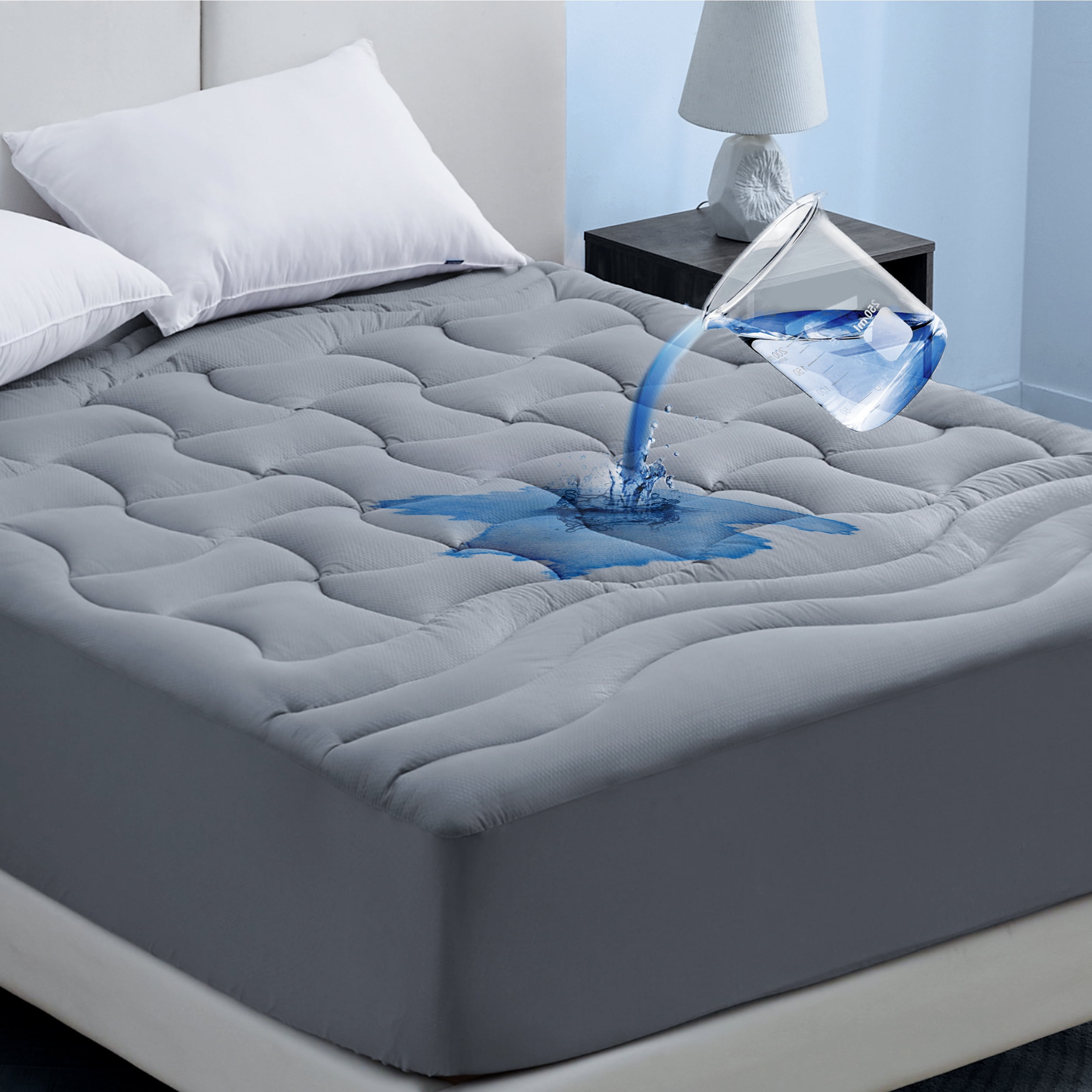 Bedsure Waterproof King Mattress Pad - Quilted Fitted Protector, 8-21 ...