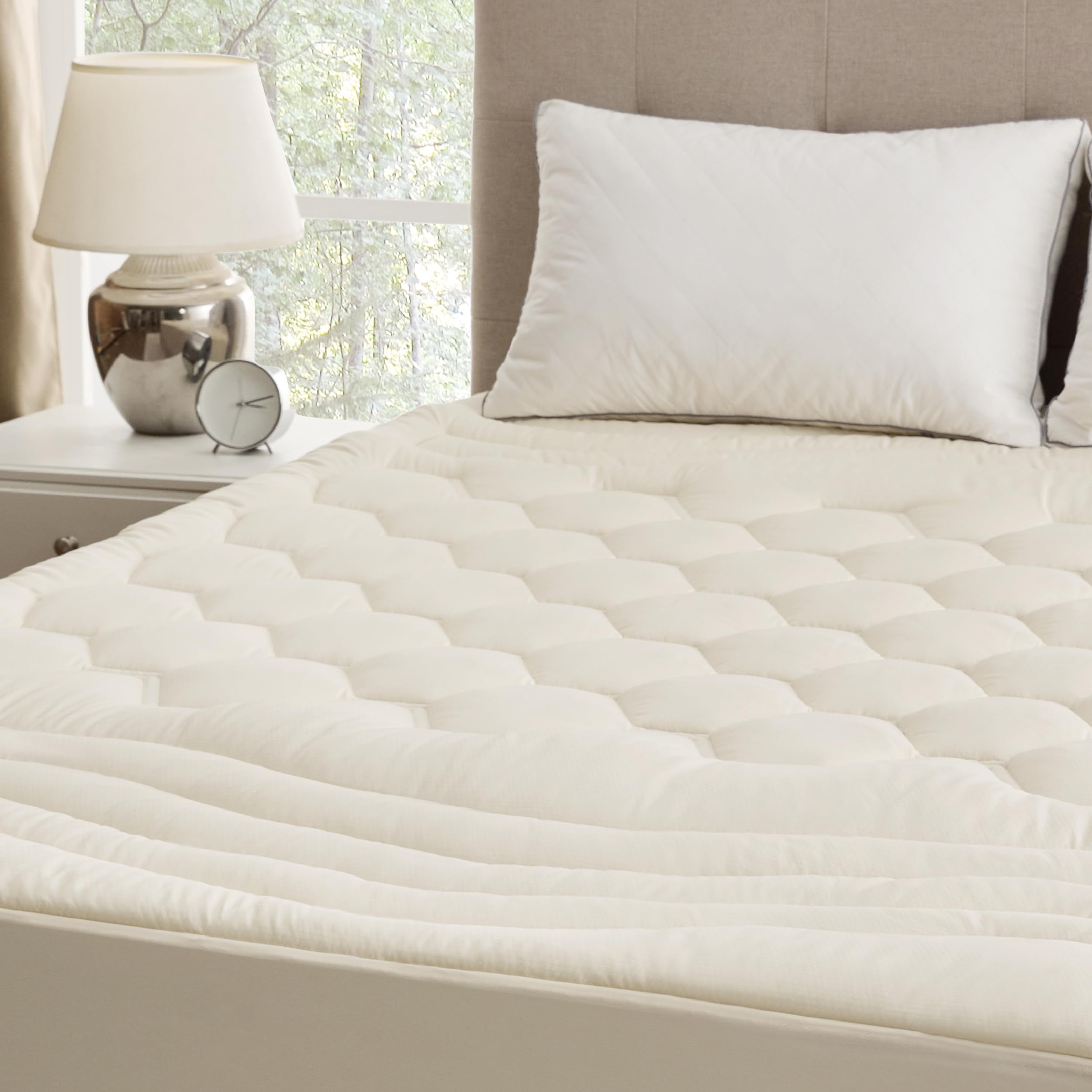 Cozy Comfort Mattress Pad - Soft Mattress Cover Padded, Quilted Fitted ...